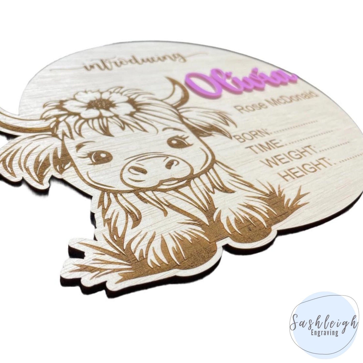 BABY ANNOUNCEMENT - HIGHLAND COW | BABY ANNOUNCEMENT | KIDS